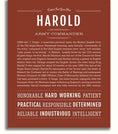 Harold | Name Art Print – Name Stories