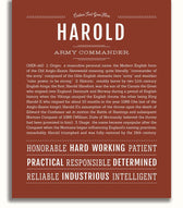 Harold | Name Art Print – Name Stories