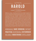 Harold | Name Art Print – Name Stories
