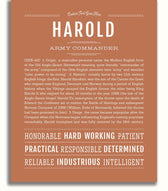 Harold | Name Art Print – Name Stories