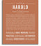 Harold | Name Art Print – Name Stories
