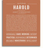 Harold | Name Art Print – Name Stories