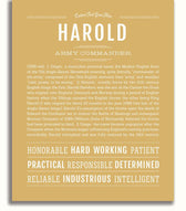 Harold Personalized Name Meaning Art Prints – Name Stories
