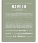 Harold | Name Art Print – Name Stories