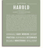 Harold | Name Art Print – Name Stories