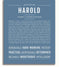 Harold | Name Art Print – Name Stories