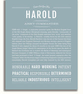 Harold Personalized Name Meaning Art Prints – Name Stories