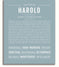 Harold Personalized Name Meaning Art Prints – Name Stories