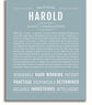 Harold Personalized Name Meaning Art Prints – Name Stories