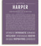 Harper Personalized Name Meaning Art Prints – Name Stories
