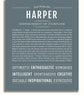 Harper (female) | Name Art Print – Name Stories