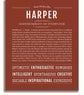Harper Personalized Name Meaning Art Prints – Name Stories