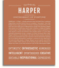 Harper (female) | Name Art Print – Name Stories