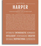 Harper Personalized Name Meaning Art Prints – Name Stories