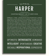 Harper Personalized Name Meaning Art Prints – Name Stories
