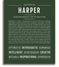 Harper (female) | Name Art Print – Name Stories