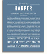 Harper (female) | Name Art Print – Name Stories