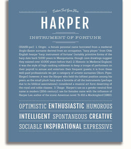 Harper (female) | Name Art Print – Name Stories
