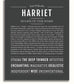 Harriet | Name Art Print – Name Stories