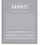 Harriet | Name Art Print – Name Stories