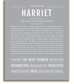 Harriet | Name Art Print – Name Stories