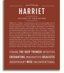 Harriet | Name Art Print – Name Stories