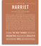 Harriet | Name Art Print – Name Stories