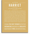 Harriet | Name Art Print – Name Stories
