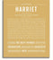 Harriet | Name Art Print – Name Stories