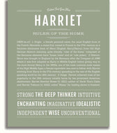 Harriet | Name Art Print – Name Stories