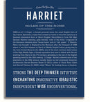 Harriet | Name Art Print – Name Stories