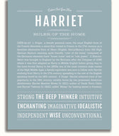Harriet | Name Art Print – Name Stories