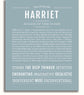 Harriet Personalized Name Meaning Art Prints – Name Stories