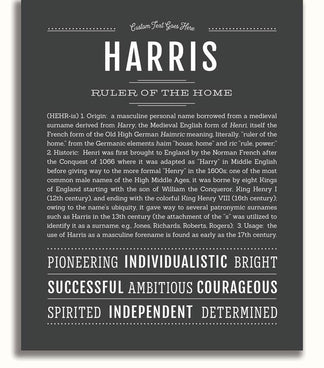 Harris | Name Art Print – Name Stories