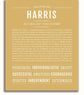 Harris | Name Art Print – Name Stories