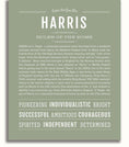 Harris | Name Art Print – Name Stories