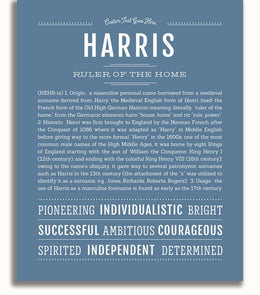 Harris | Name Art Print – Name Stories
