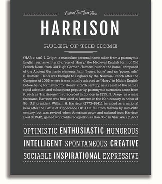 Harrison | Name Art Print – Name Stories