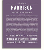 Harrison | Name Art Print – Name Stories