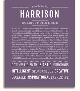 Harrison | Name Art Print – Name Stories