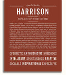 Harrison | Name Art Print – Name Stories