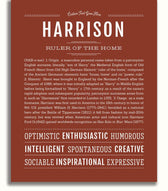 Harrison | Name Art Print – Name Stories