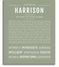 Harrison Personalized Name Meaning Art Prints – Name Stories