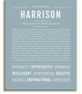 Harrison | Name Art Print – Name Stories