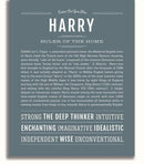 Harry Personalized Name Meaning Art Prints – Name Stories