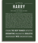 Harry Personalized Name Meaning Art Prints – Name Stories
