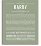 Harry Personalized Name Meaning Art Prints – Name Stories