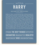 Harry Personalized Name Meaning Art Prints – Name Stories