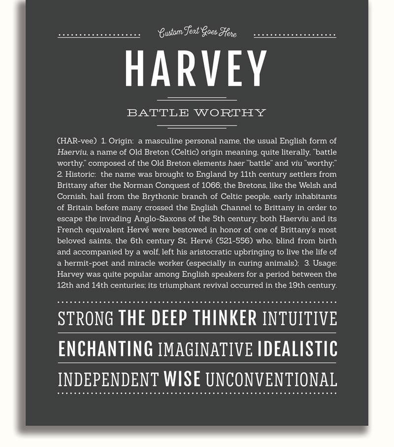 Harvey | Name Art Print – Name Stories