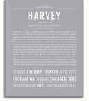 Harvey | Name Art Print – Name Stories